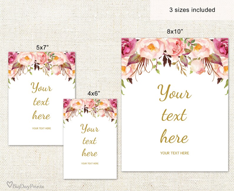 Editable Wedding Sign Your Text Here Sign Wedding Sign | Etsy