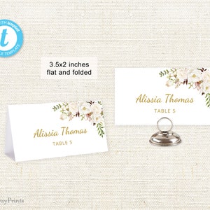 Place Card Template Printable Place Card Seating Cards - Etsy