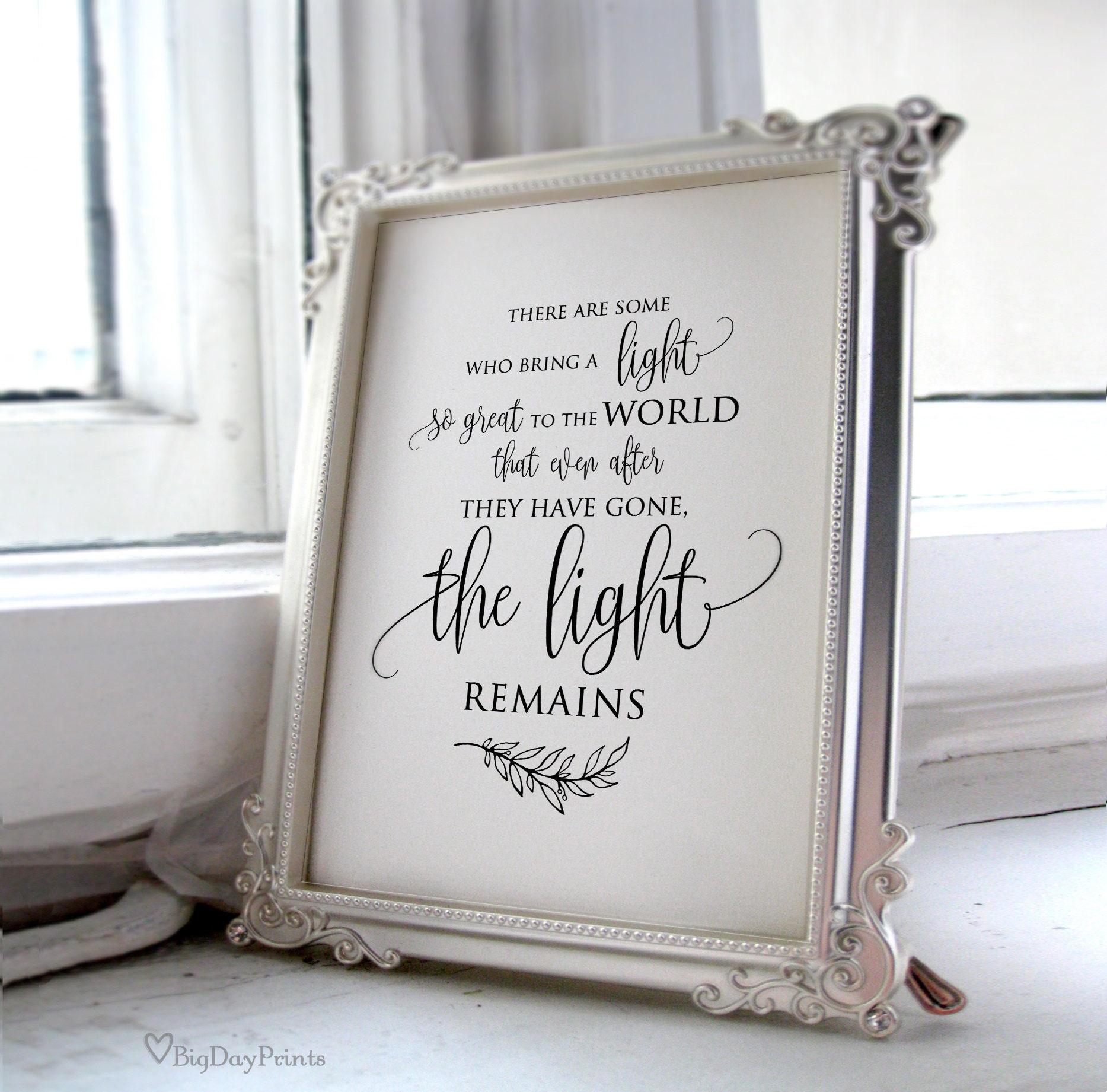 Wedding Memorial Sign the Light Remains Sign Memorial Table - Etsy UK