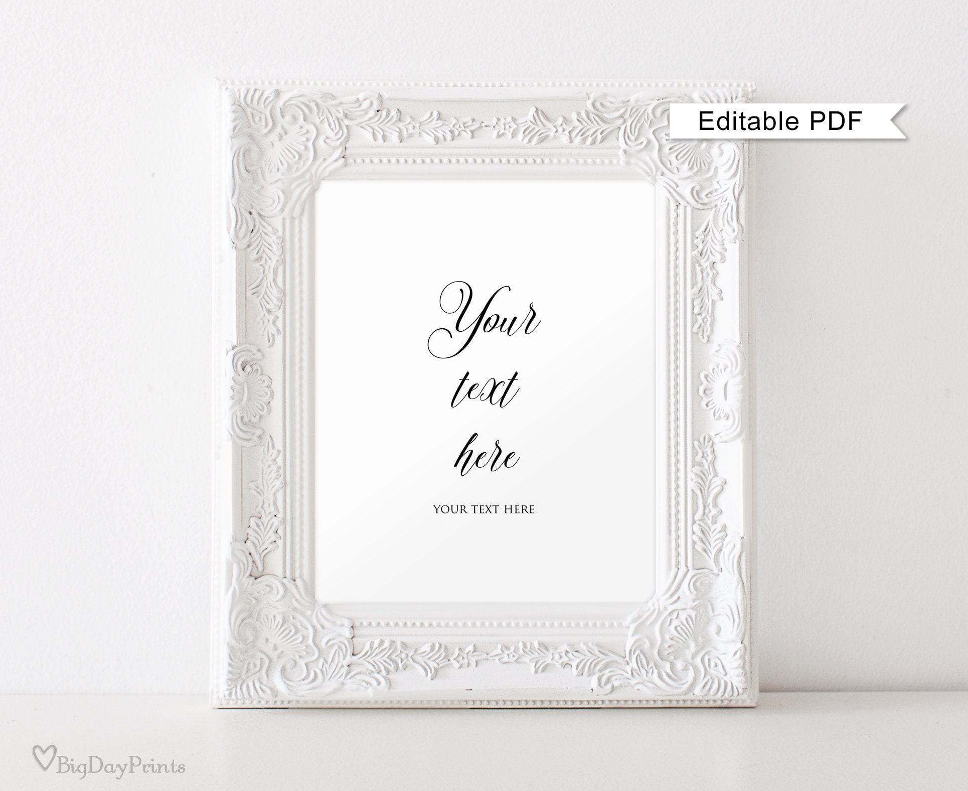 Editable Wedding Sign Your Text Here Sign Wedding Sign | Etsy