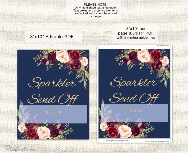 Sparkler Send Off Sign Sparkler Send Off Wedding Sign | Etsy