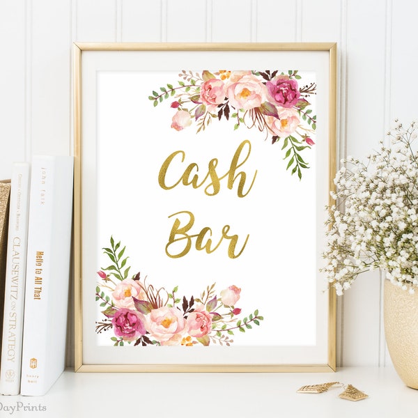 Cash Bar Wedding Sign - Etsy