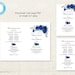 Fan Wedding Program, Royal Blue Wedding Fans Template, Ceremony Program ...