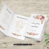 Red Wedding Program Template, Ceremony Program Printable, Floral Boho ...