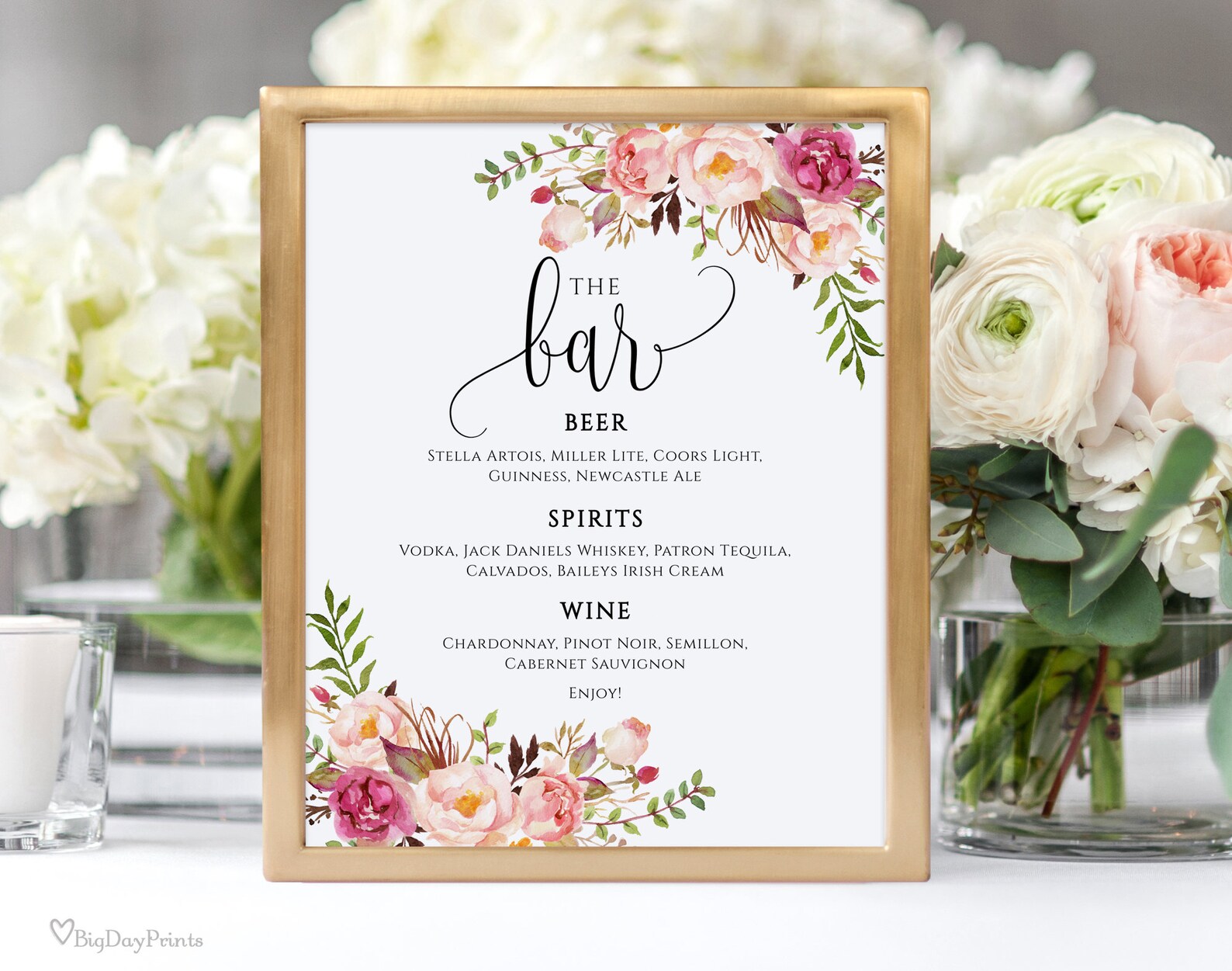 The Bar Menu Sign Bar Menu Sign Bar Sign Drink Menu | Etsy