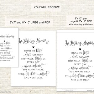 In Loving Memory Sign, Memorial Table Sign, Calligraphy Wedding Sign ...