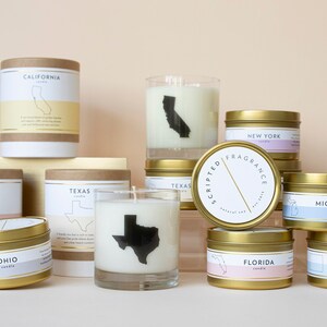 Ohio Candle Ohio Scented Candle State Candles Housewarming Rocks Glass ...
