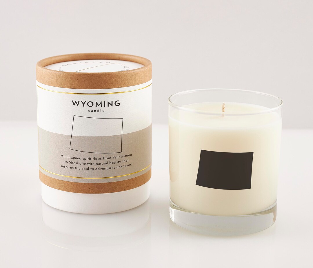 Wyoming State Candle | New Home Gift | Personalized Gift | Hostess Gift ...
