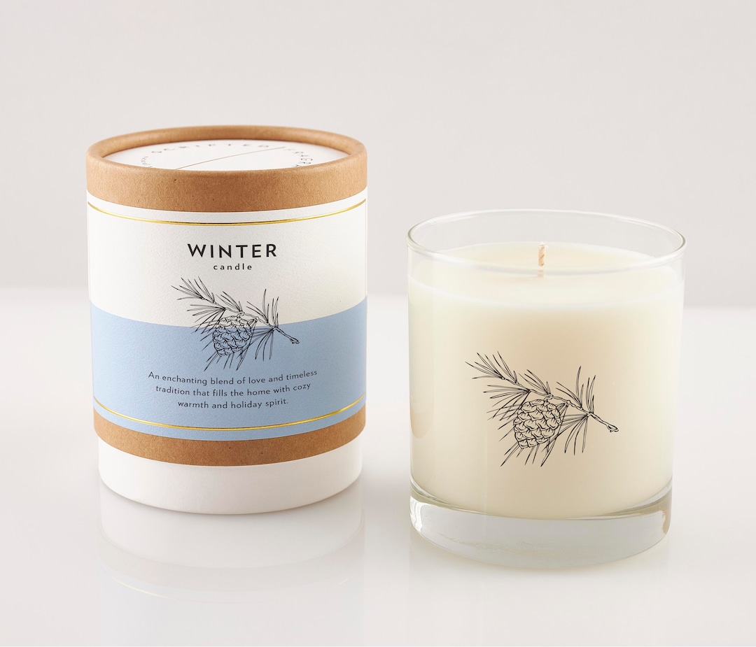 Winter Seasonal Soy Candle | Winter Birthday Gift | Personalized Gift ...