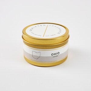 Ohio Candle Ohio Scented Candle State Candles Housewarming Rocks Glass ...
