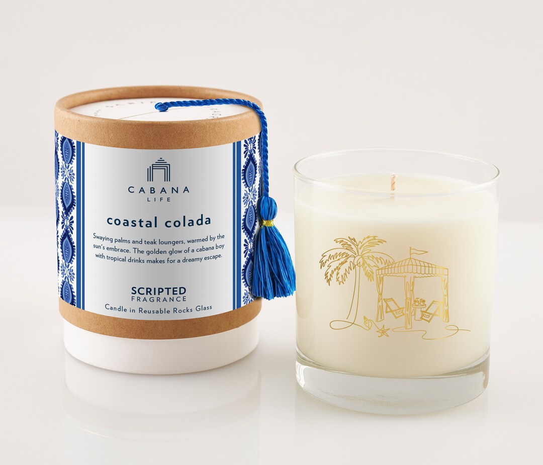 Cabana Life X Scripted Fragrance | Coastal Colada Candle | Soy Candle ...