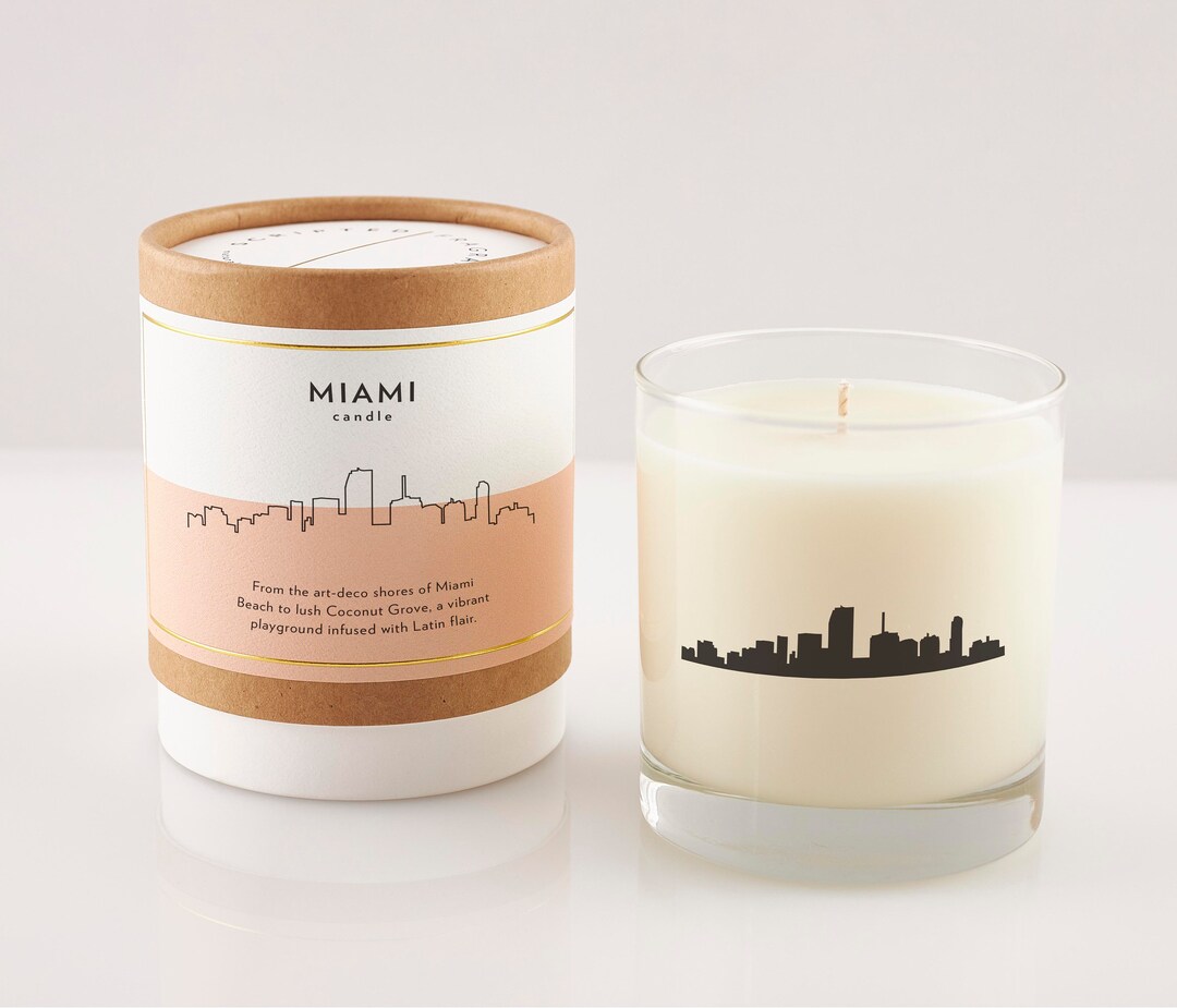 Miami Candle Miami Gift State Candles Florida Candle Rocks Glass Moving ...