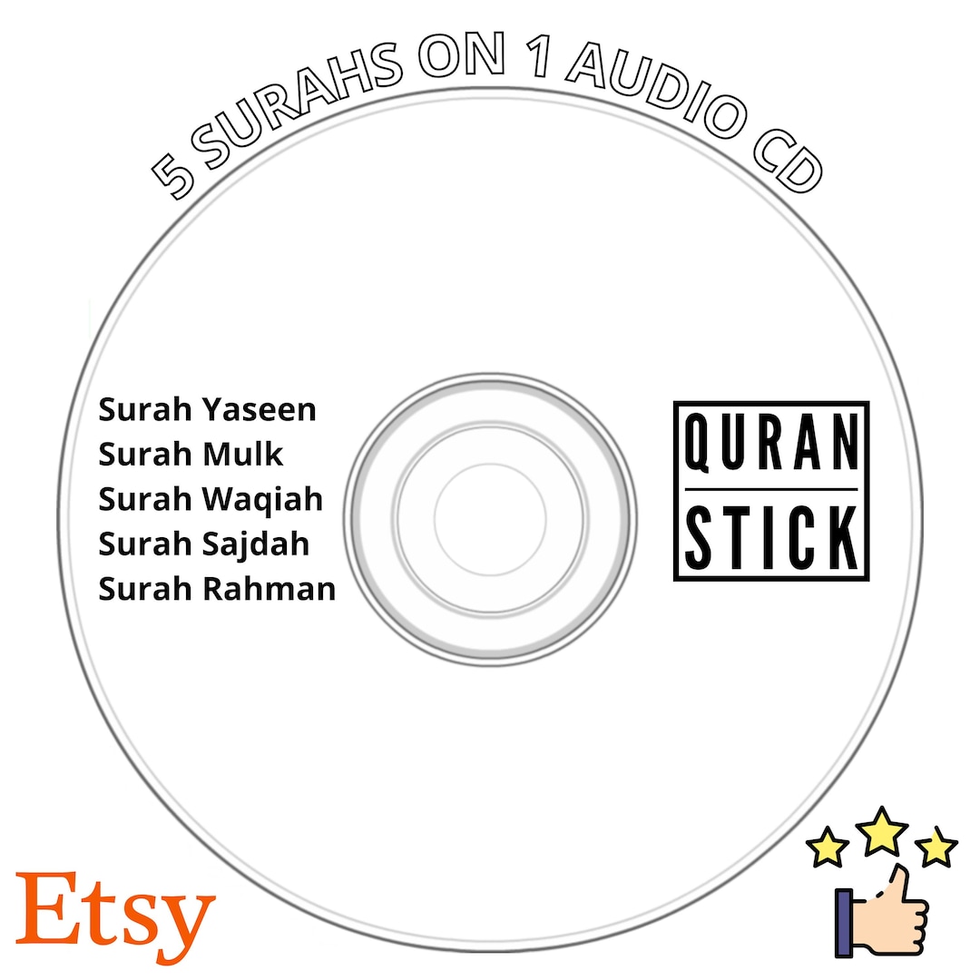 Quran Audio CD 5 Surahs by Sheikh Shuraim - Etsy