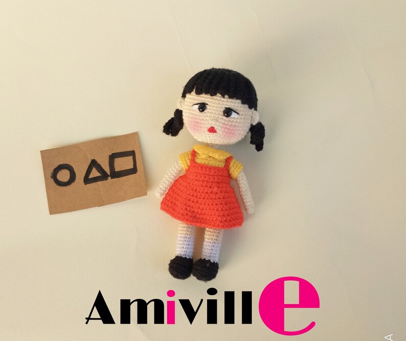 Squid Game Doll Amigurumi / Crochet Doll With Movable Head - Etsy