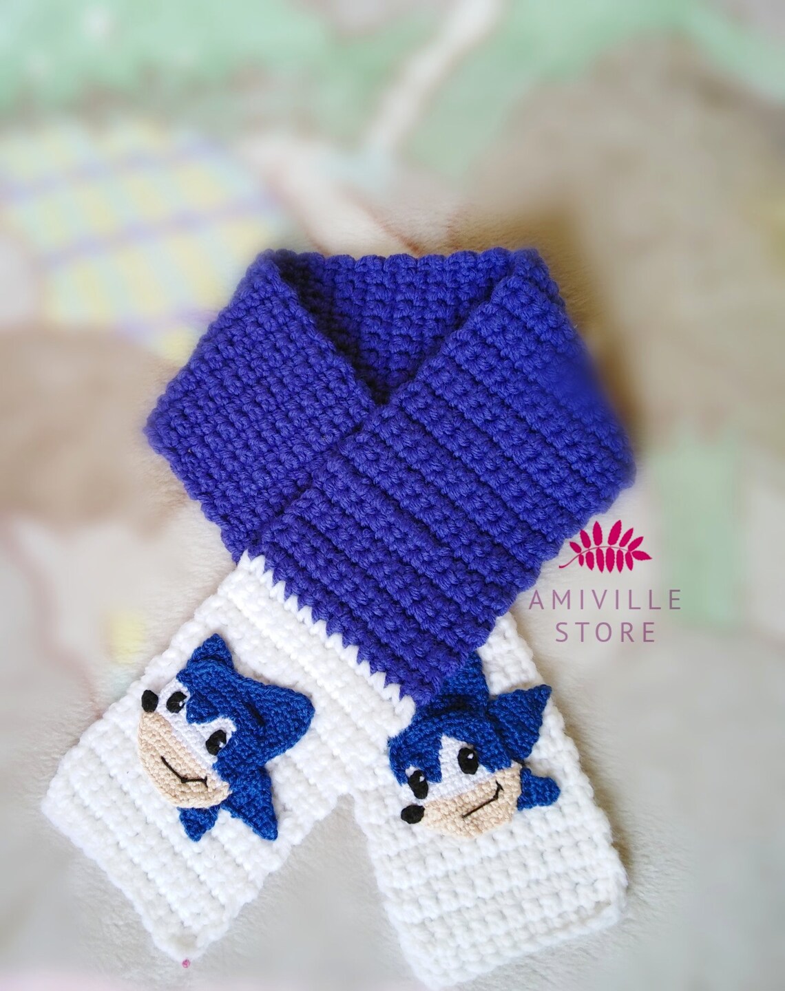Crochet Sonic, Applique Pattern +free Scarf Pattern ,sonic Ornaments - Etsy