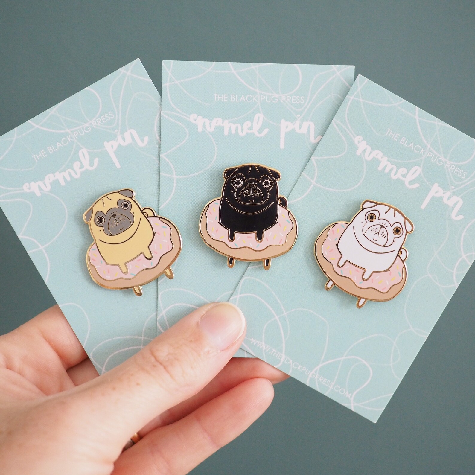 Pug Pin Pug Gift White Pug Pin Dog Doughnut Pin Pool Party | Etsy