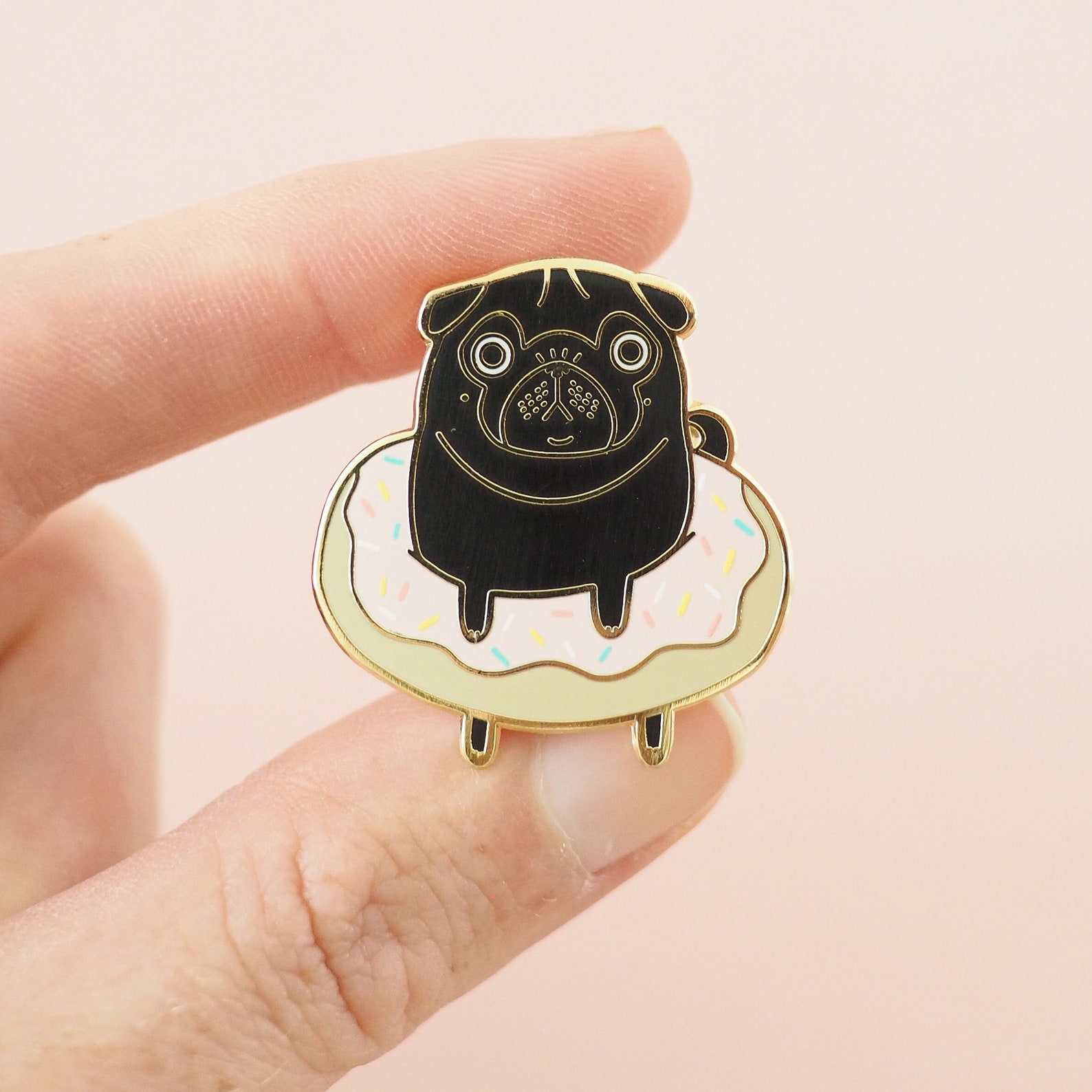 Pug Pin Pug Gift White Pug Pin Dog Doughnut Pin Pool Party | Etsy