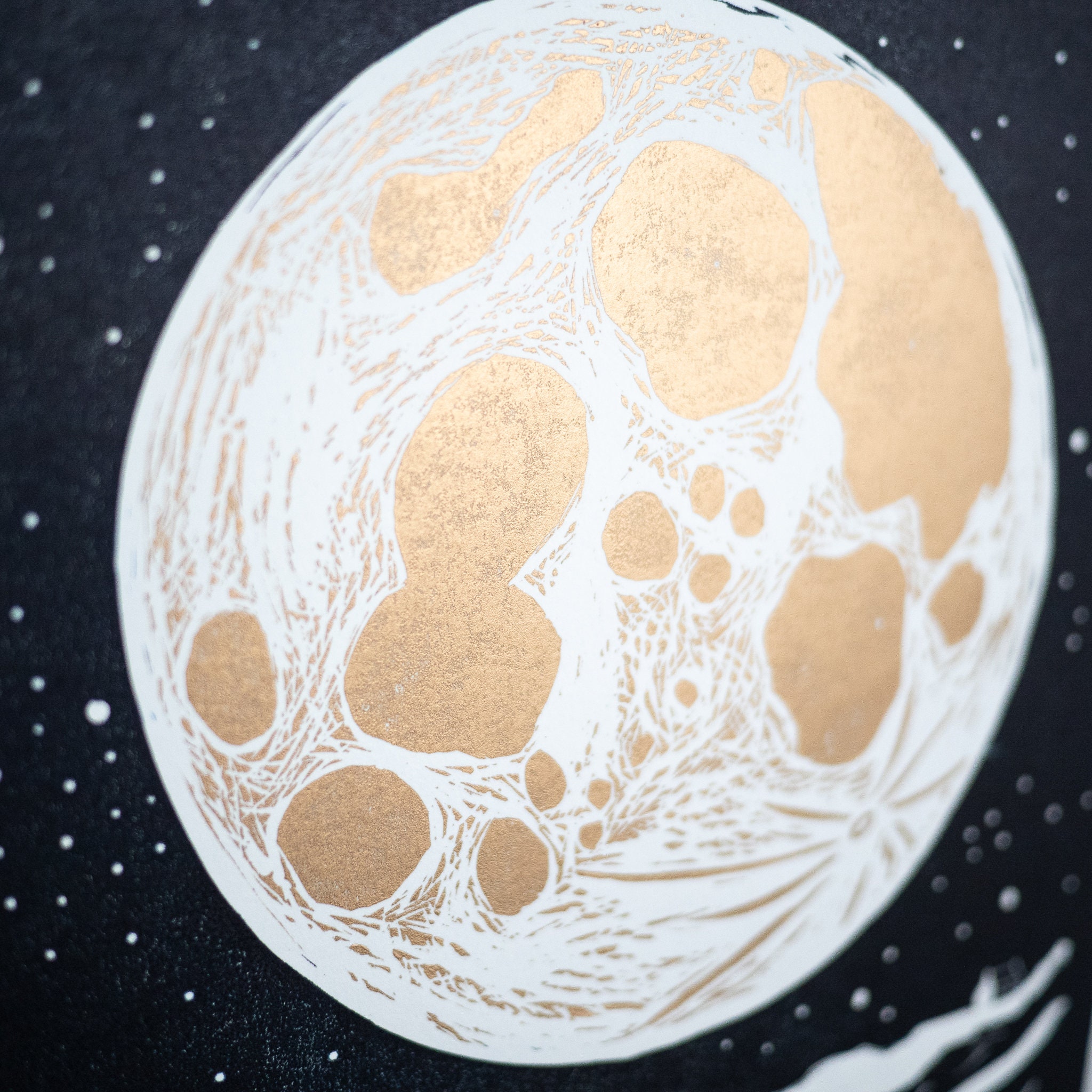 Full Moon Dog Lino Print, Children's Wall Art - Etsy