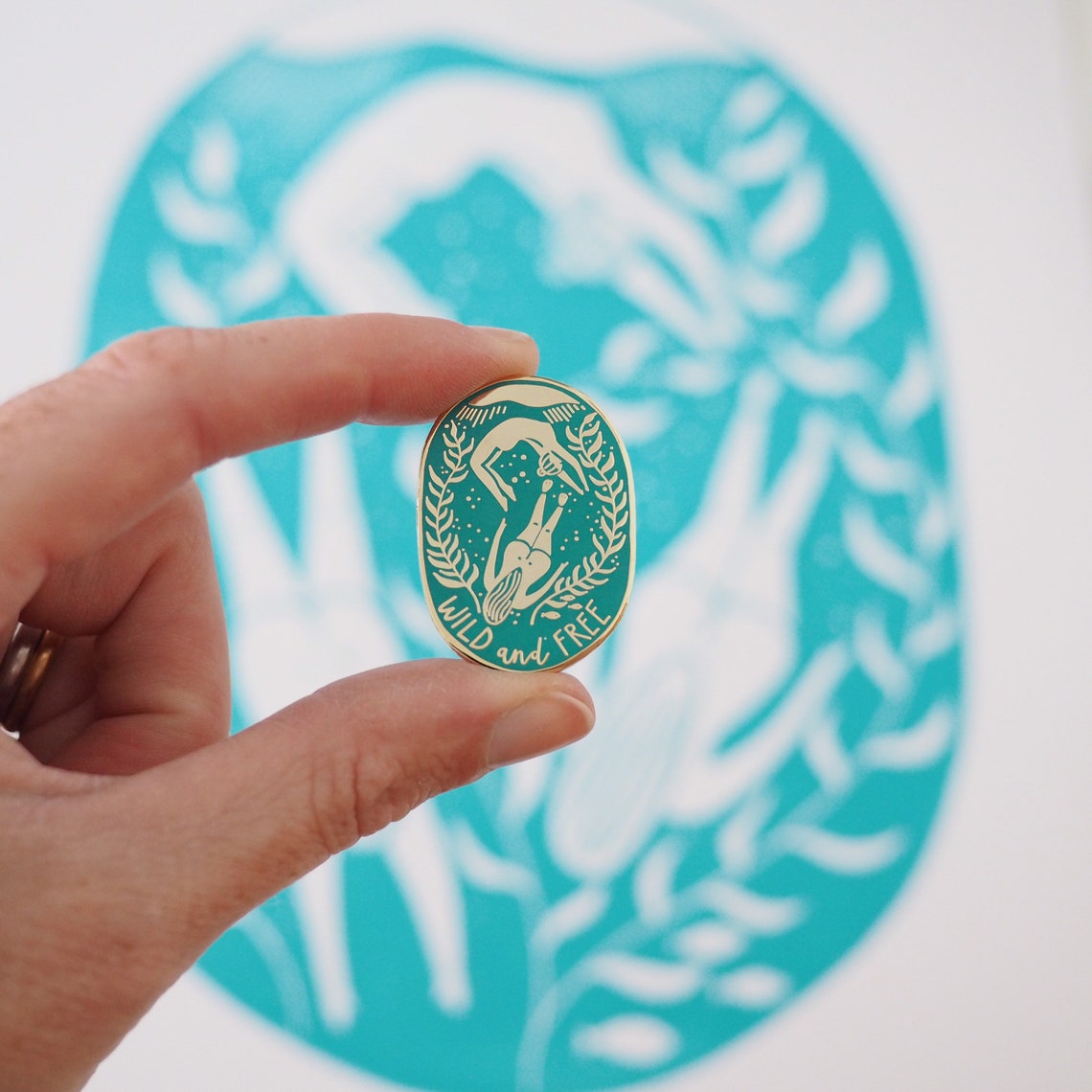 Wild Swimming Pin Wild Swimmer Pin Wild Swimming Gift | Etsy