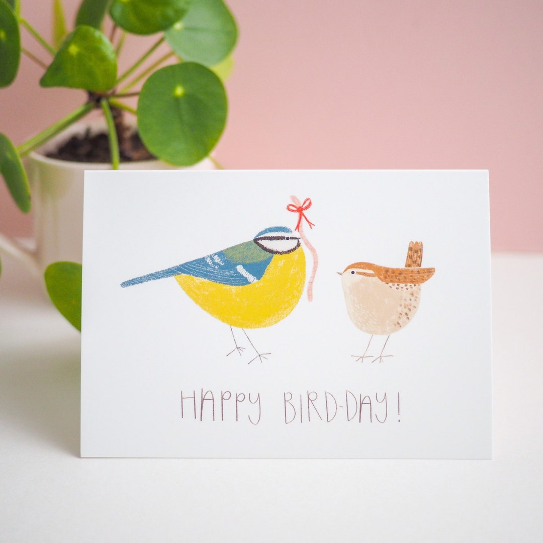 Bird Card, Happy Bird Card, Happy Bird-day, British Bird Lover Card ...
