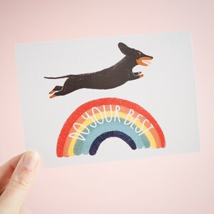 Positive Card, Do Your Best Card, Sausage Dog Card, Rainbow Card ...