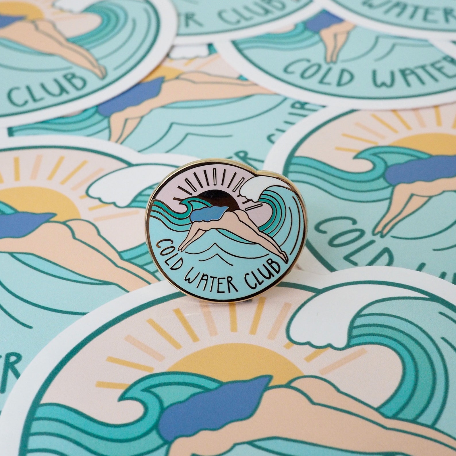 Wild Swimming Pin Wild Swimmer Pin Cold Water Club Pin Wild - Etsy UK