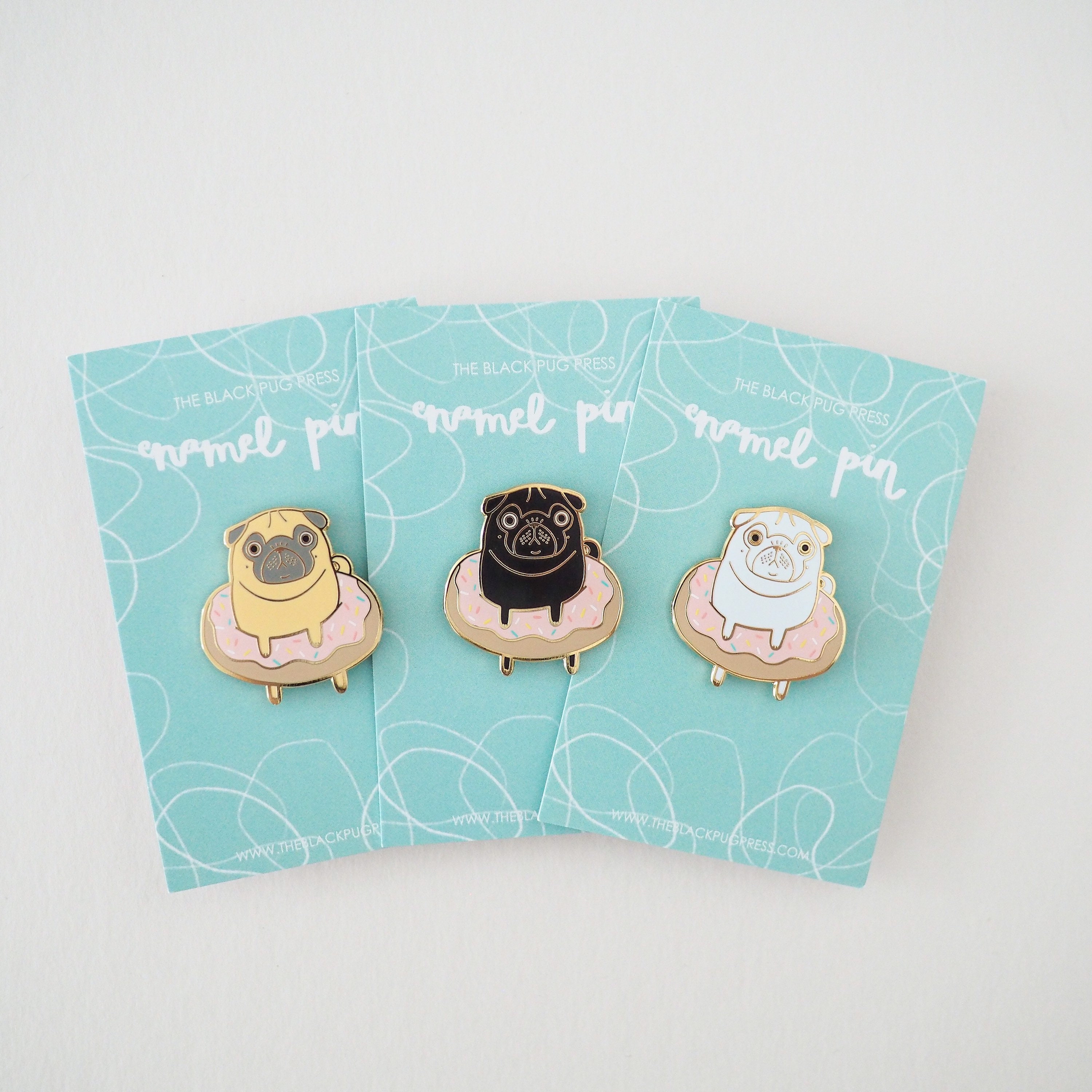 Pug Pin Pug Gift White Pug Pin Dog Doughnut Pin Pool Party - Etsy
