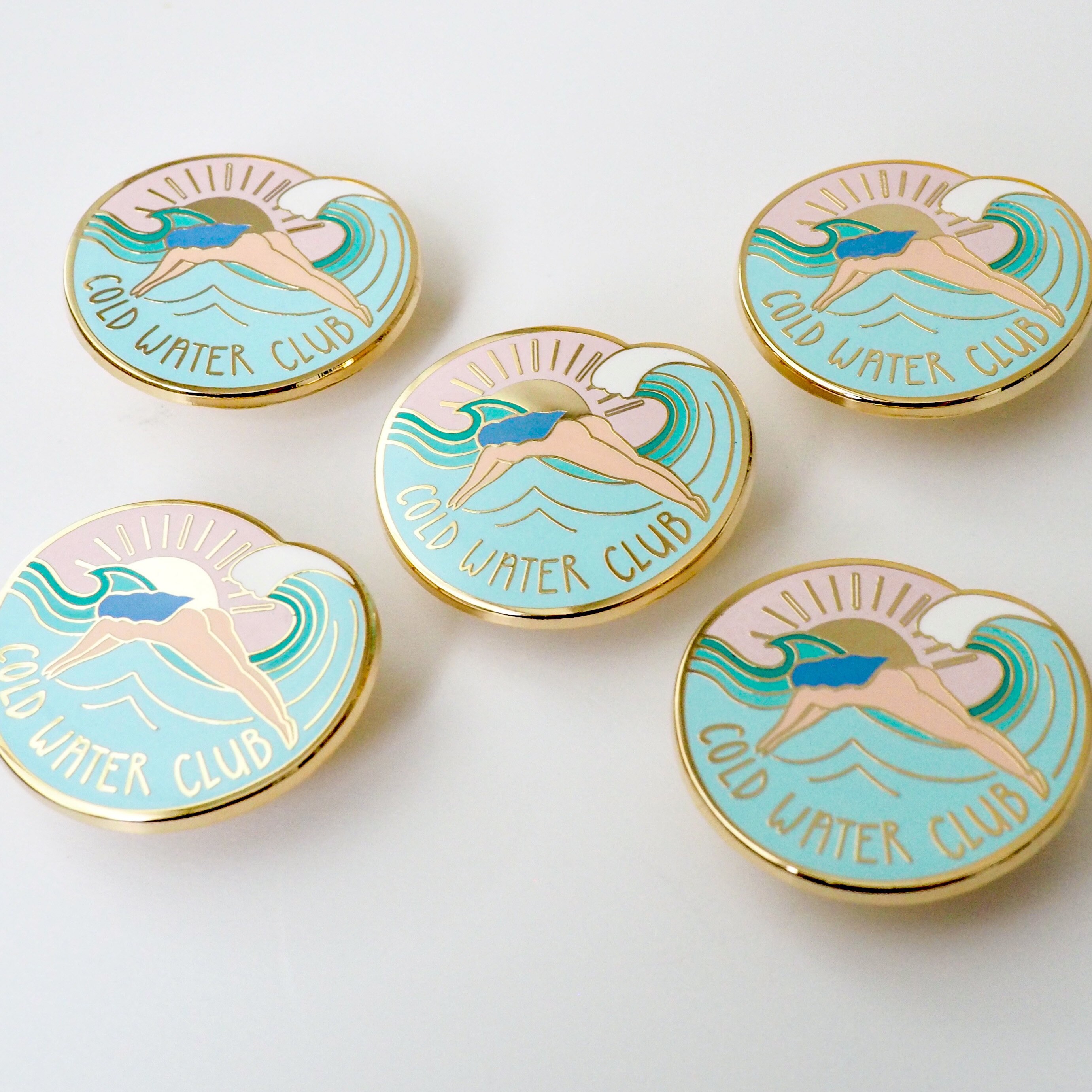 Wild Swimming Pin Wild Swimmer Pin Cold Water Club pin Wild | Etsy