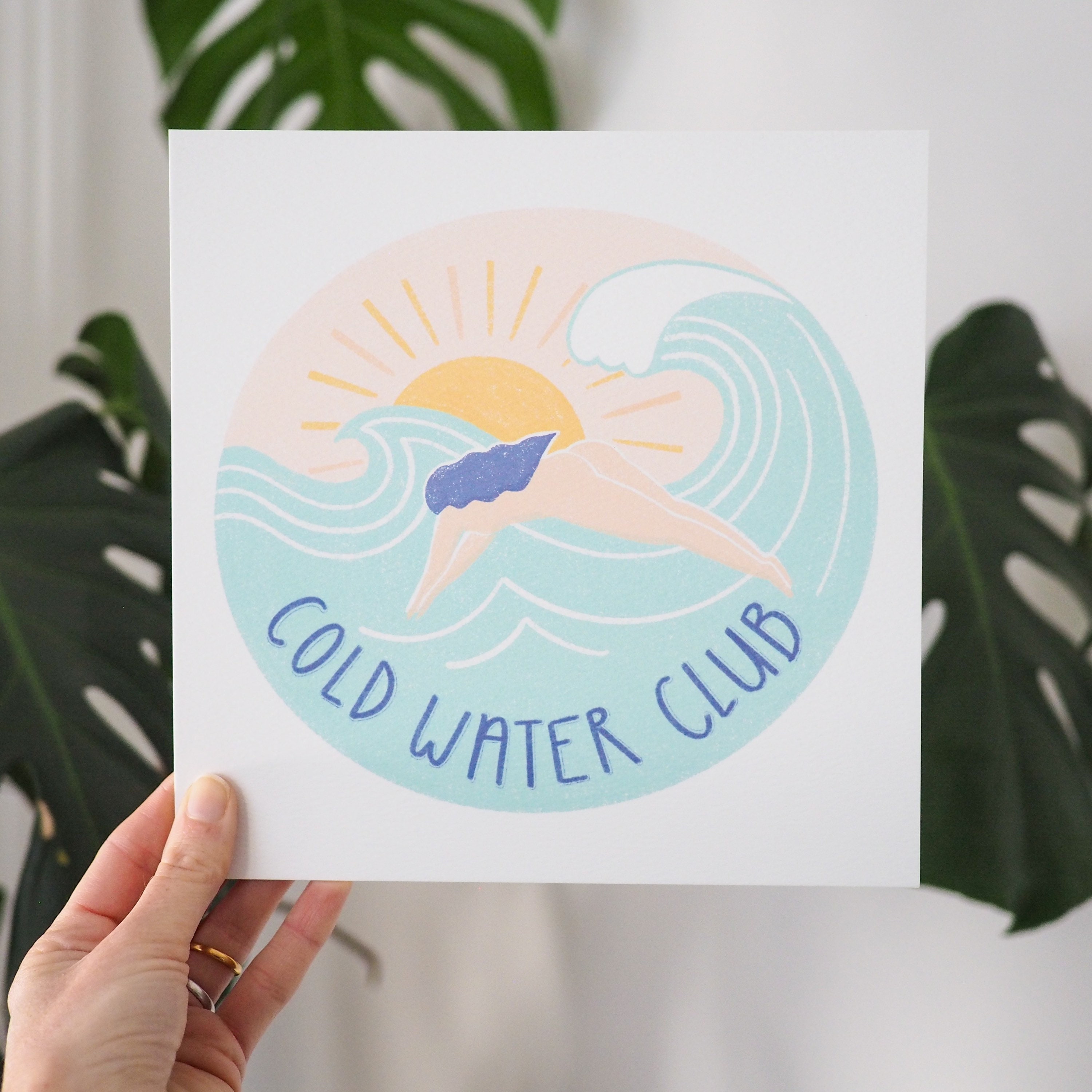 Wild Swimming Print Cold Water Club Print Skinny Dip Print - Etsy UK