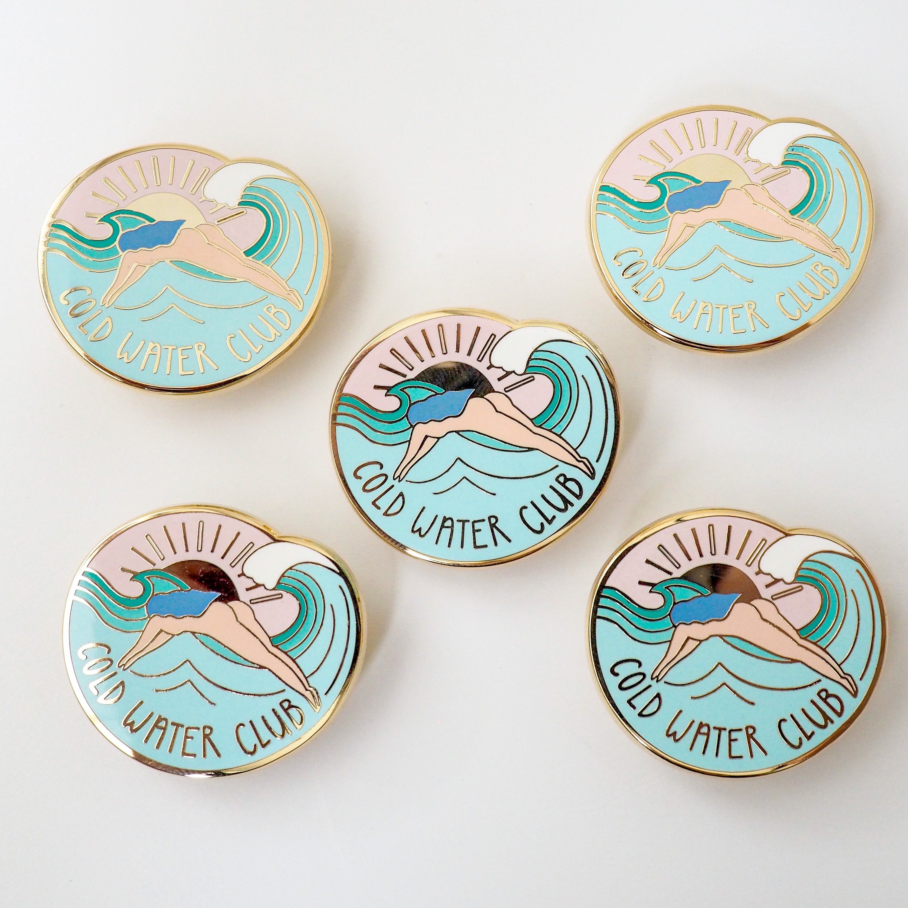 Wild Swimming Pin Wild Swimmer Pin Cold Water Club Pin Wild - Etsy UK