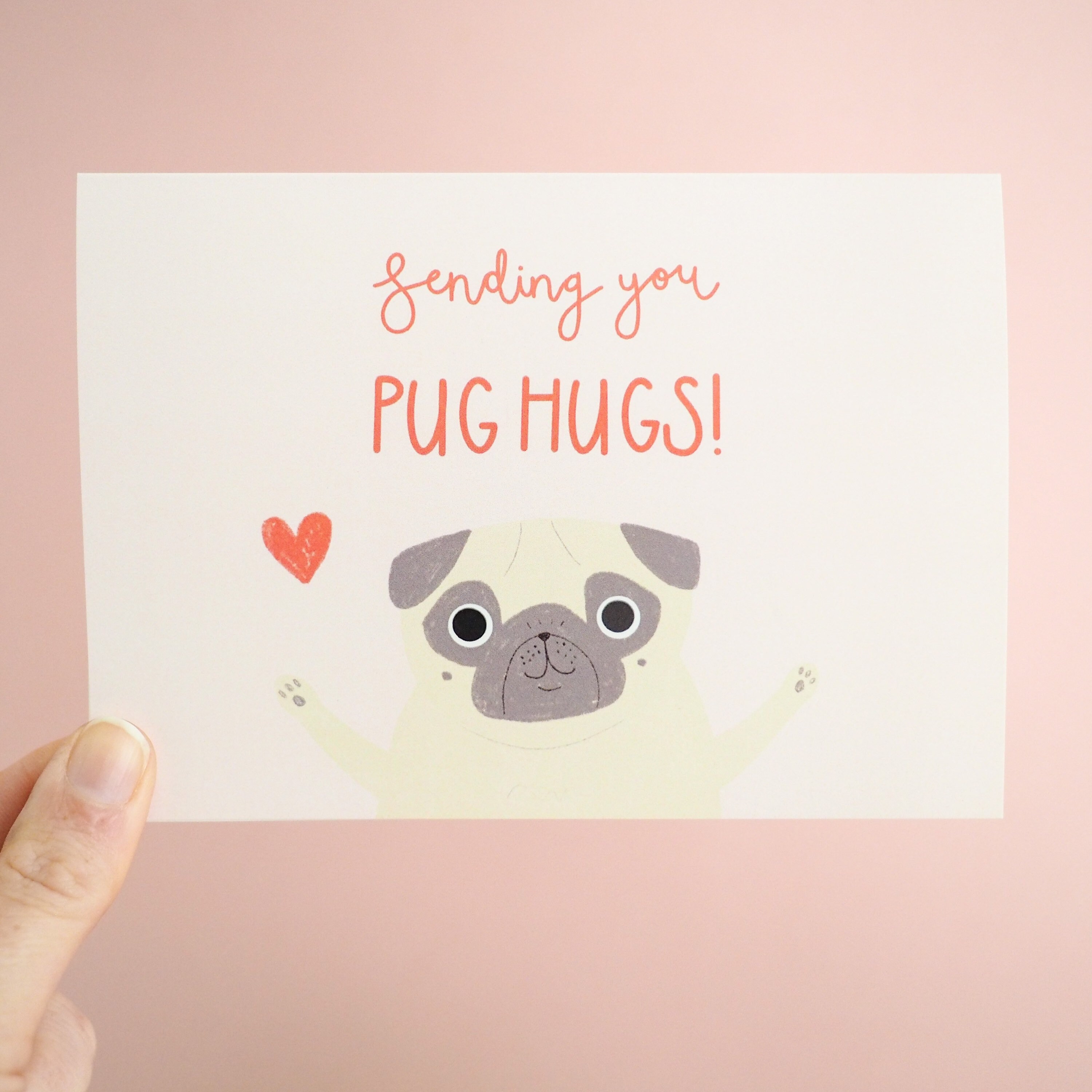 Pug Hug Card Pug Lover Card Pug Greetings Card Pug Hugs - Etsy UK