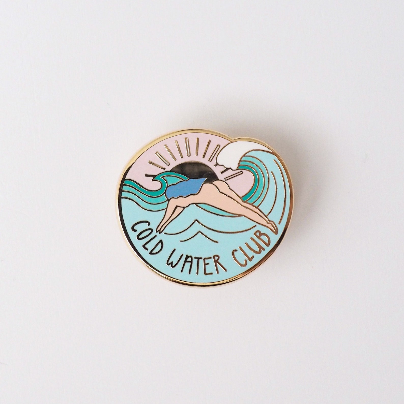 Wild Swimming Pin Wild Swimmer Pin Cold Water Club Pin Wild - Etsy UK