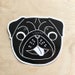 Pug Stickers Black Pug Dog Sticker Pug Gift Vinyl Sticker - Etsy
