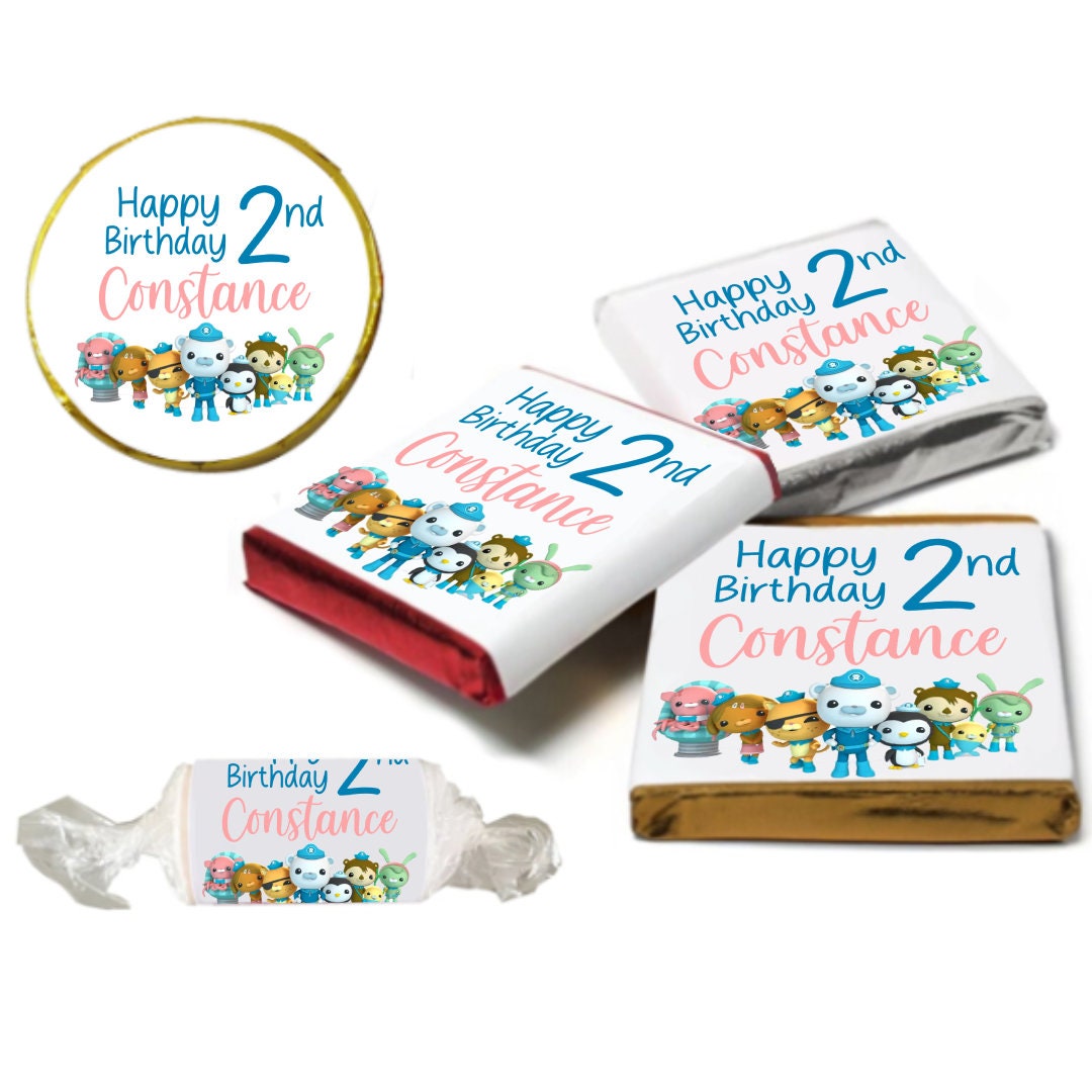 Personalised Octonauts Milk Chocolate Neapolitan Children Party Gift ...
