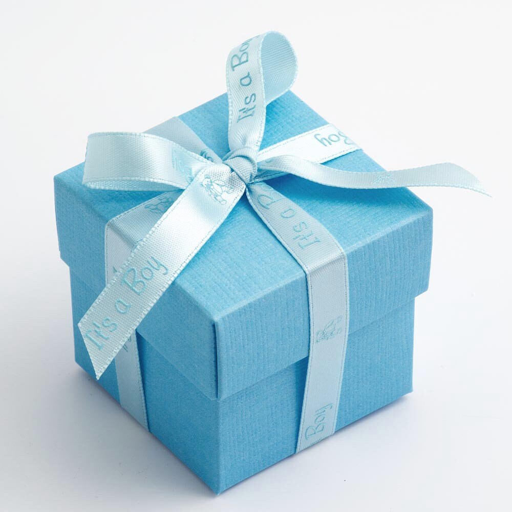 Silk Blue Wedding Favour Boxes Luxury DIY Party Baby Shower - Etsy