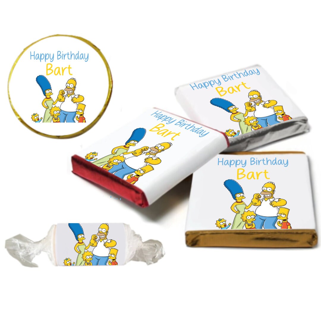 Personalised Simpsons Milk Chocolate Neapolitan Adult Party Gift ...