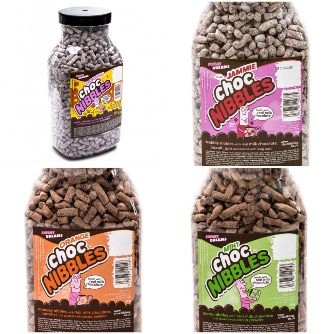 Original Choc Nibbles Retro Milk Chocolate Sweets Nibbs Jammie Mint ...
