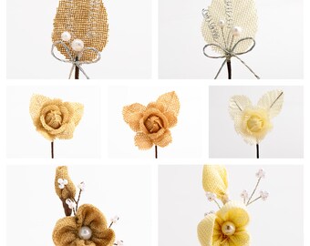 Hessian Flowers - Etsy UK