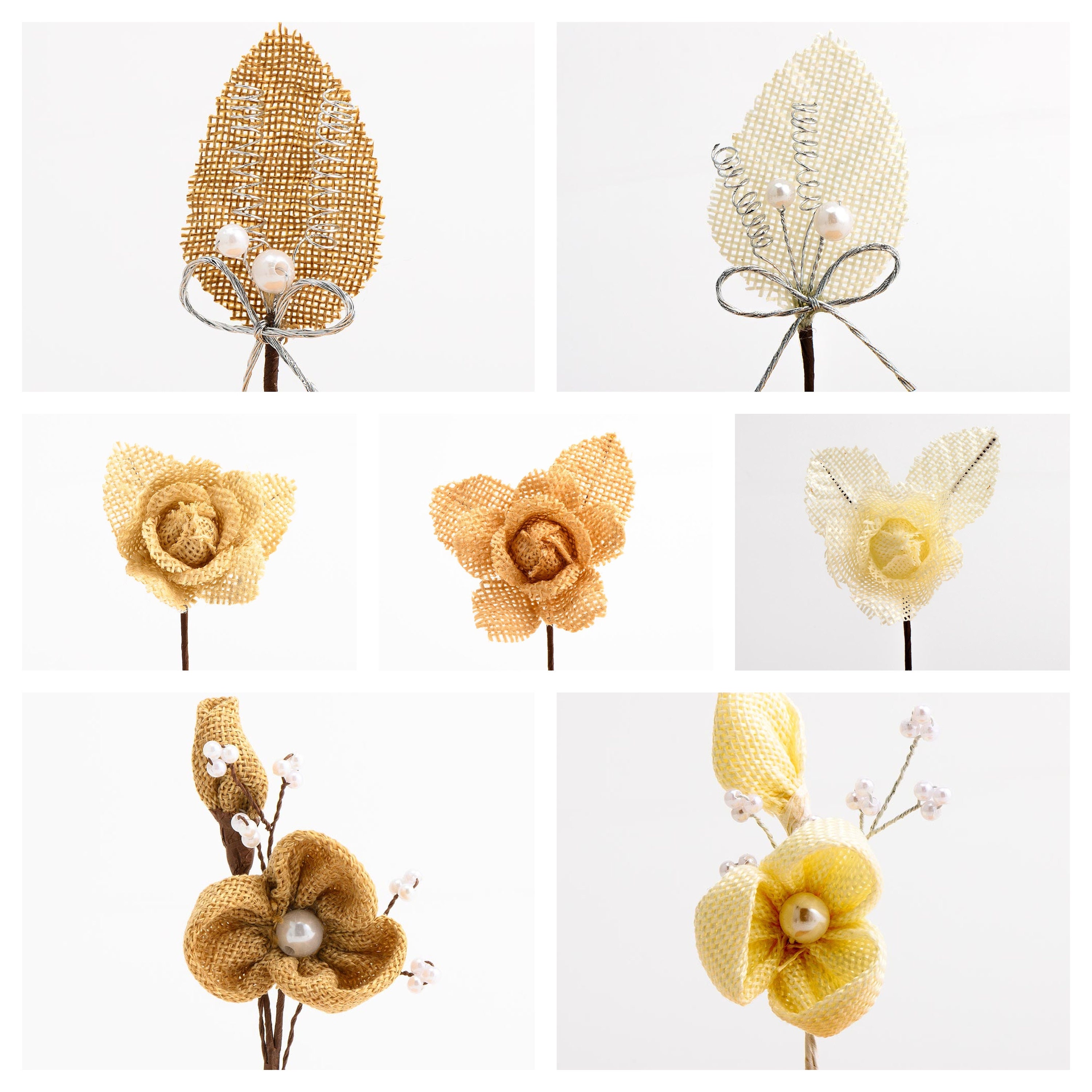 Hessian Flower Stems Floristry Cake Picks Craft Embellishment - Etsy UK