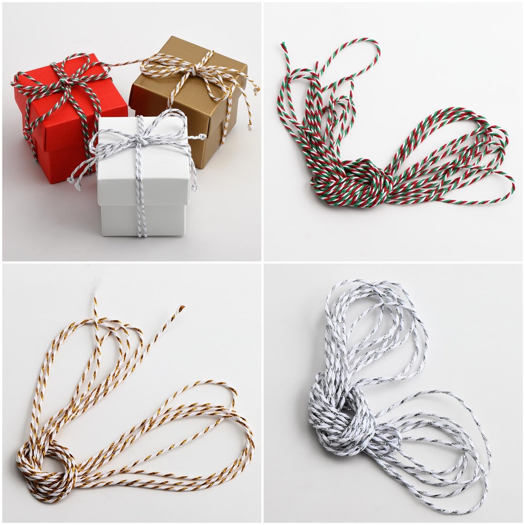 Bakers Twine Cotton Ribbon 50 Metre Reel 2mm Wide Christmas Gift ...