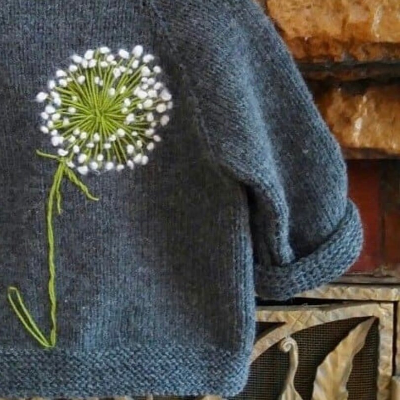 Baby Hand Embroidered Dandelion Sweater Knitted Baby Girl Pullover All ...