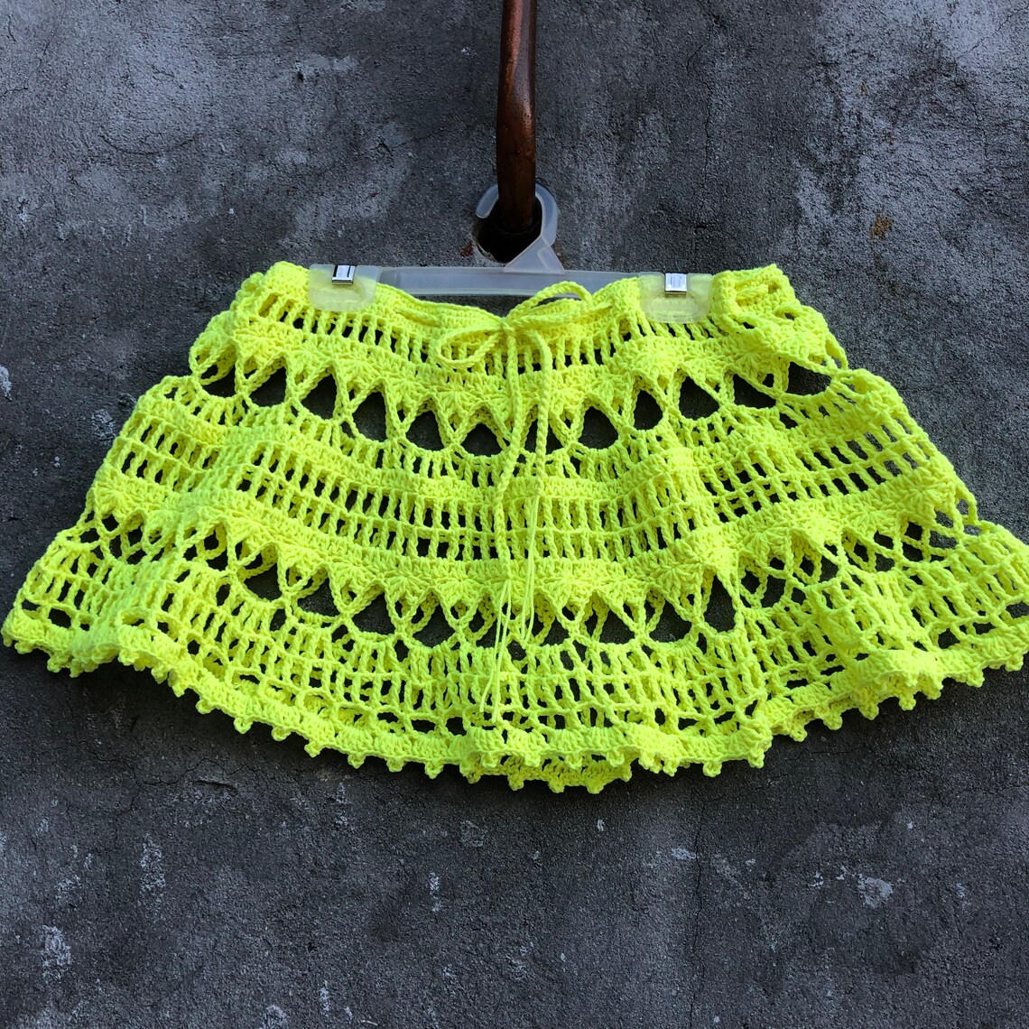 Crochet Beach Skirt Pattern 3 Sizes XS S M Crochet Skirt Woman Fishnet ...