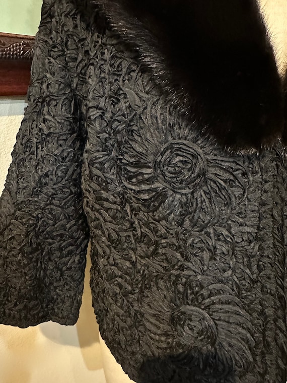 Black Soutache Ribbon Embroidered MCM Evening Jacket … - Gem