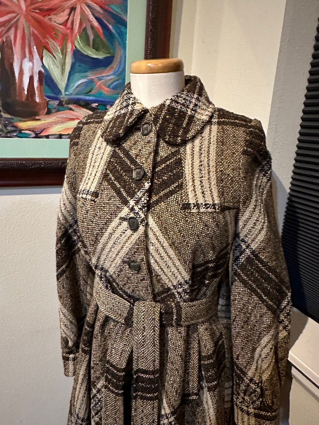 Brown Plaid Donegal Tweed Jimmy Hourihan Boru Coat 1970s B. - Etsy