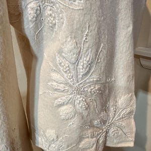 White Embroidered Fleece Snowflake Sweater or Soft Jacket W/ Sequins - Etsy