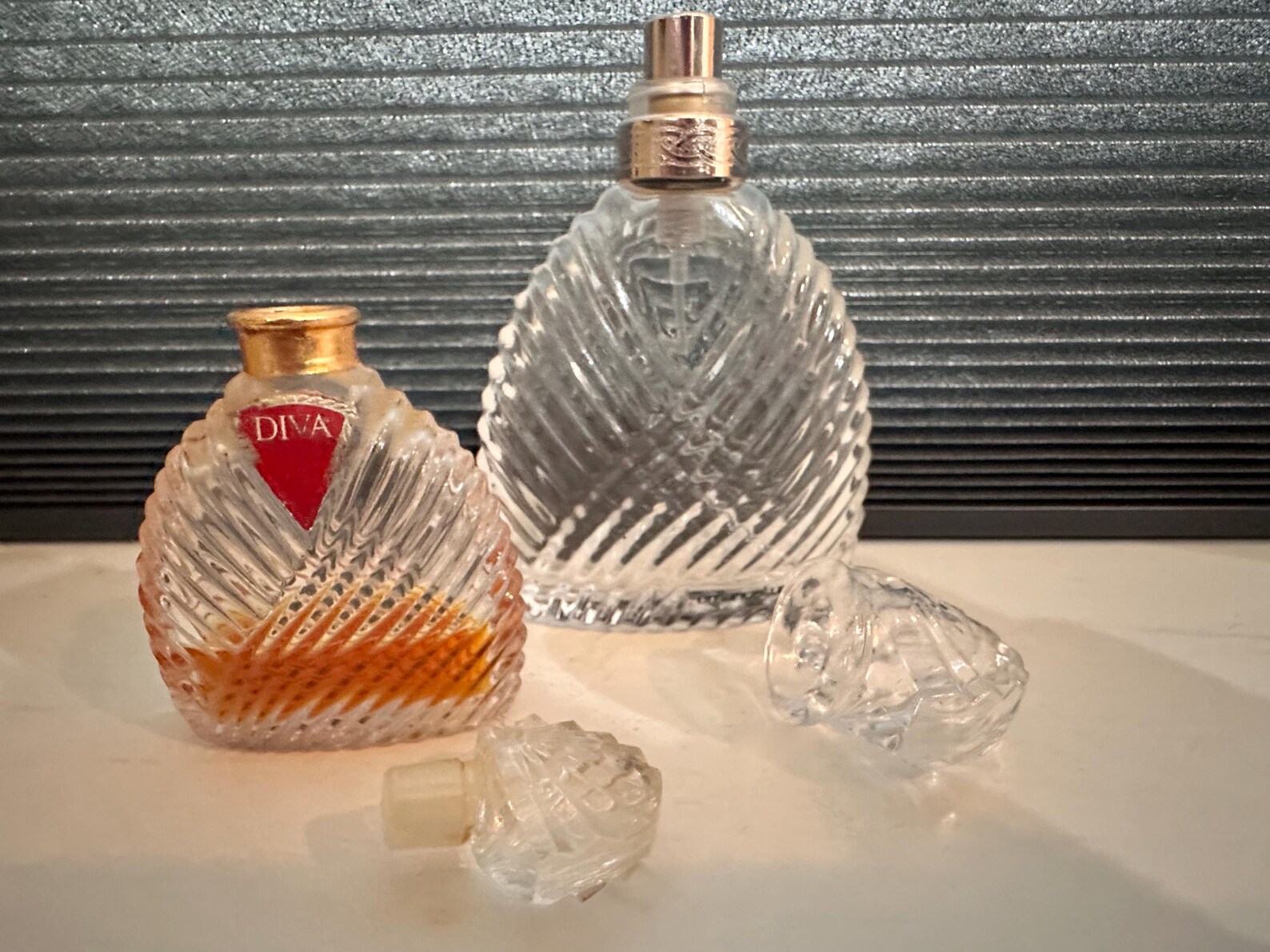 Diva by Ungaro Pure Parfum 1/2 Fl Oz Vintage 1/4 Full & a 50 Ml Empty ...
