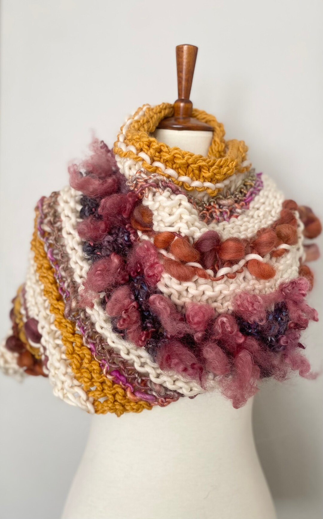 Autumn Shawl Warm and Luxurious Knitted Shawl Soft Neck Warmer Scarf ...