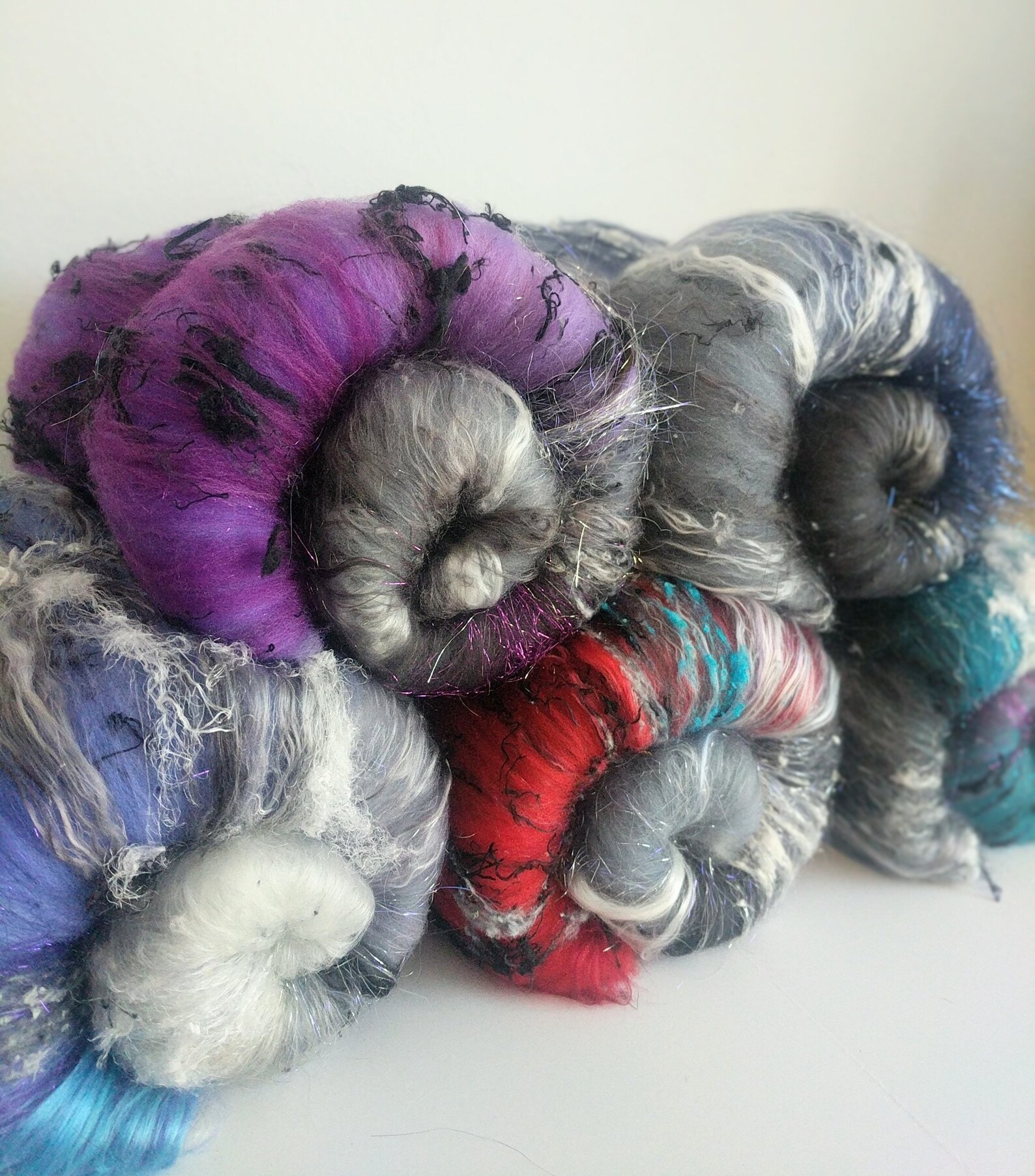 Textured Art Batt Merino Batt Spinning Art Batt Art Yarn - Etsy