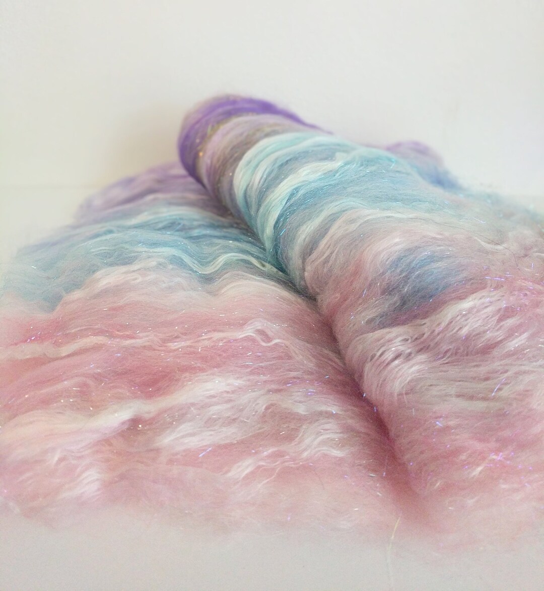 Gemstone Art Batt: Merino, Silk, Angelina Fibers for Spinning & Felting ...