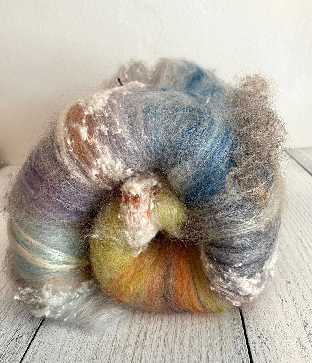 Earthy Art Batt, Merino Wool, Spinning Art Batt, Art Yarn, Spinning ...